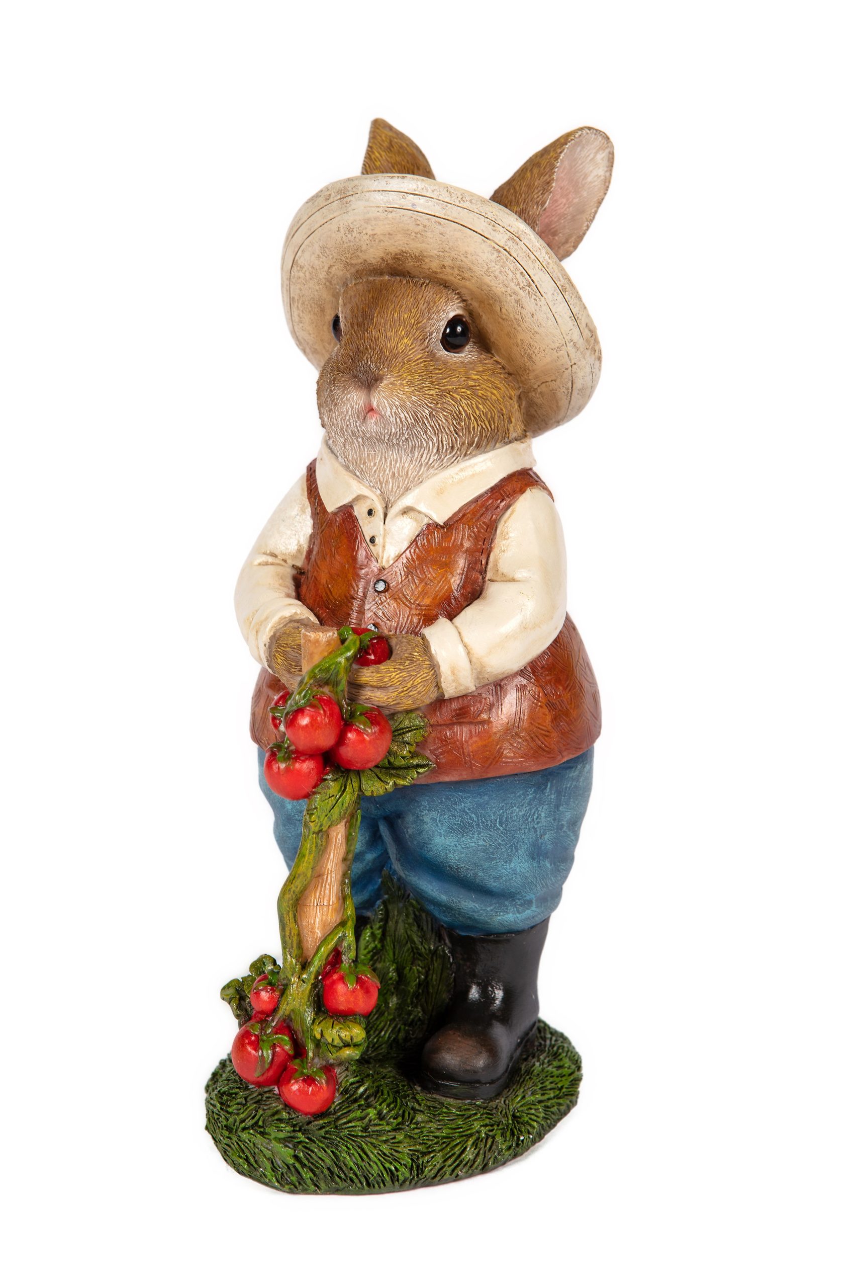 Boy Rabbit Gathering Tomatoes – Rabbit Tending Tomato Plant