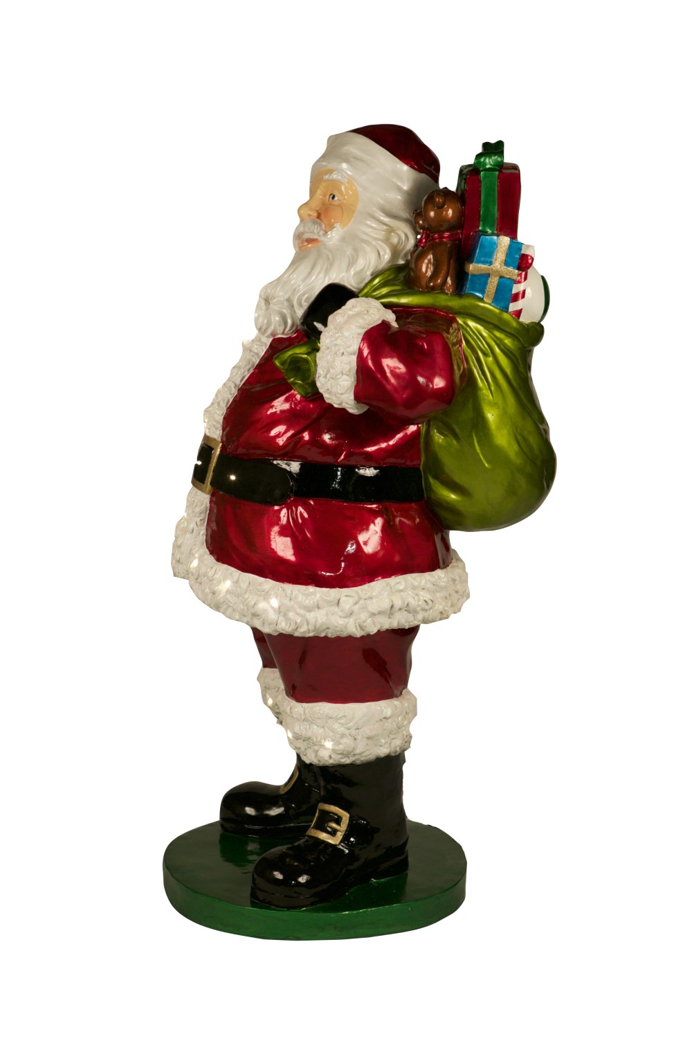 Santa with Gift Sack (18 LEDS) | Warm & Festive LED Prop