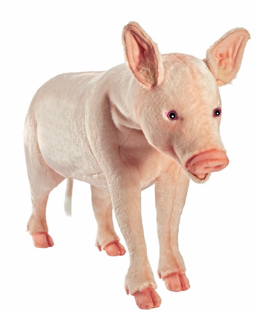 Animatronic Juvenile Pig (82cmH) | Realistic Plush Display Prop