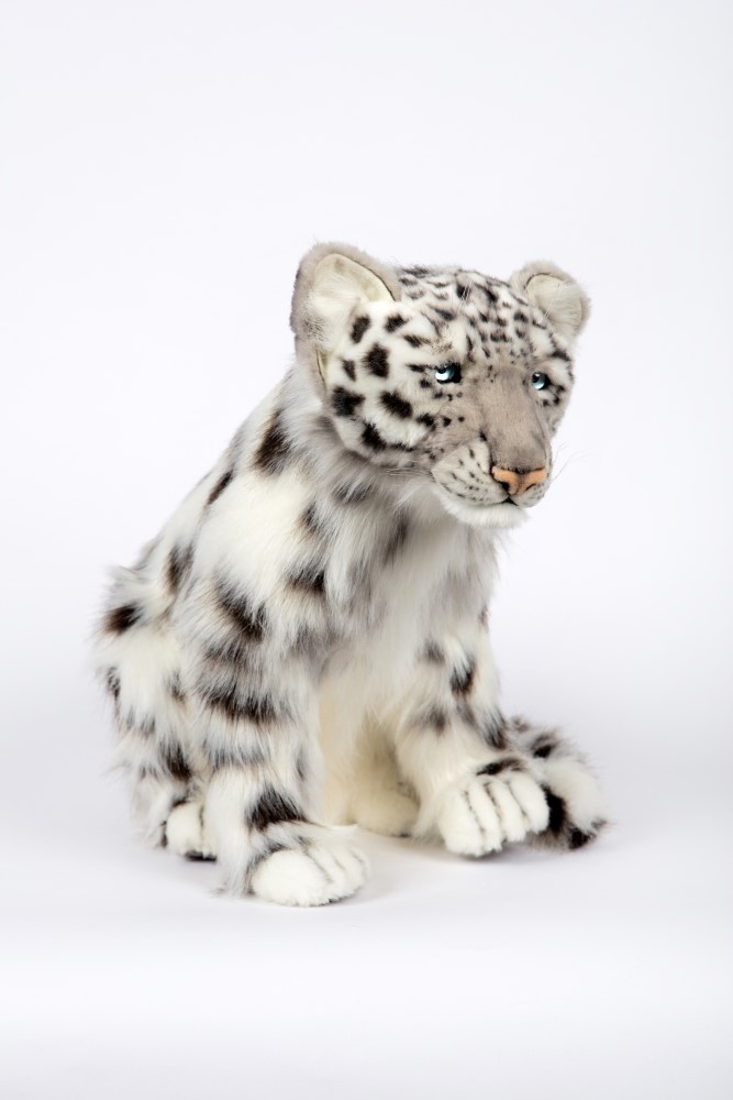 Snow Leopard Cub Sitting 40cmH - Hamac Trading