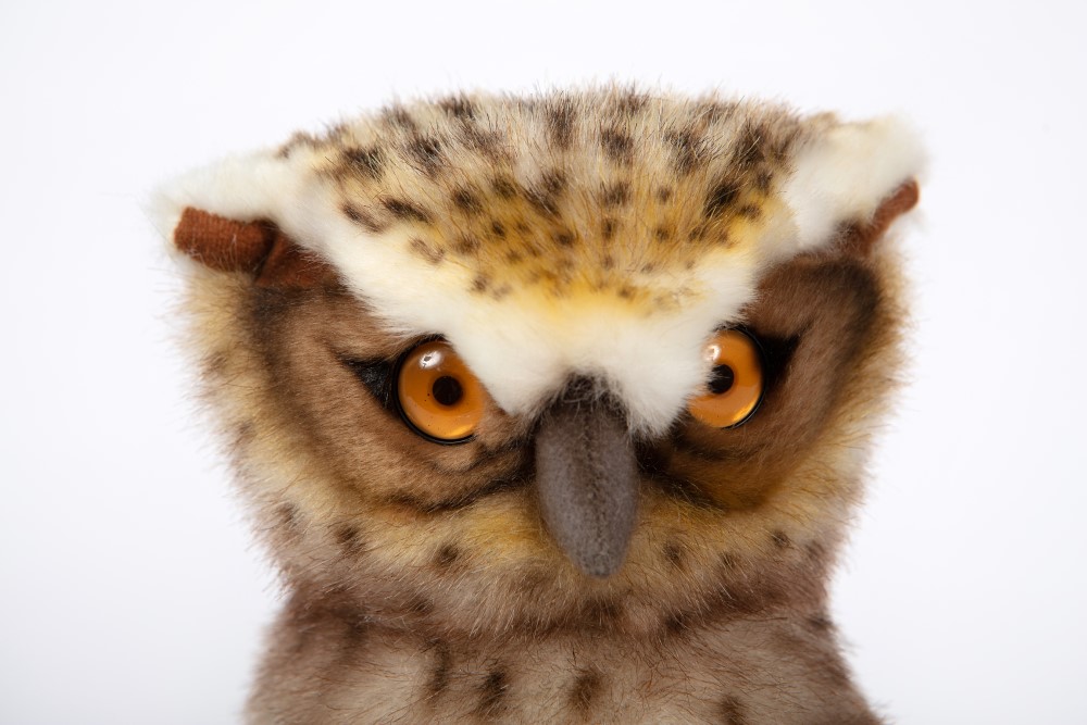 Fish Owl (Movable head) 26cmH - Hamac Trading