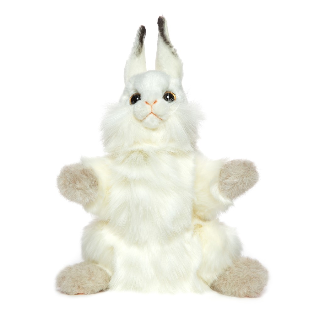 White Rabbit Puppet 34cmH - Hamac Trading