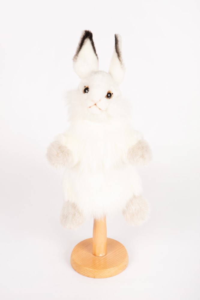 White Rabbit Puppet 34cmH - Hamac Trading