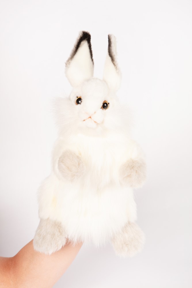 White Rabbit Puppet 34cmH - Hamac Trading