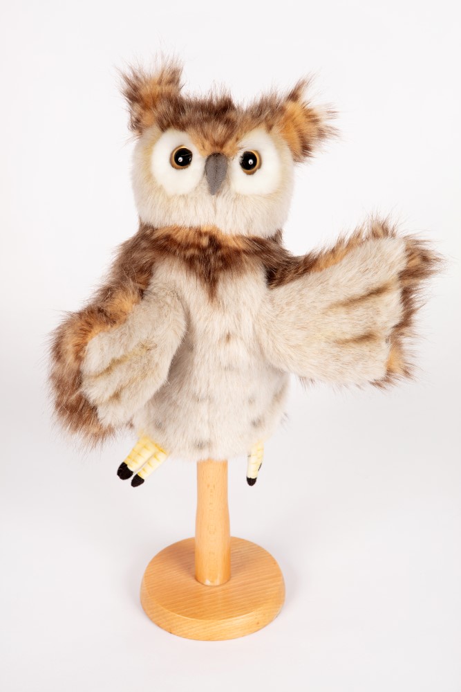 Owl Puppet 34cmH - Hamac Trading