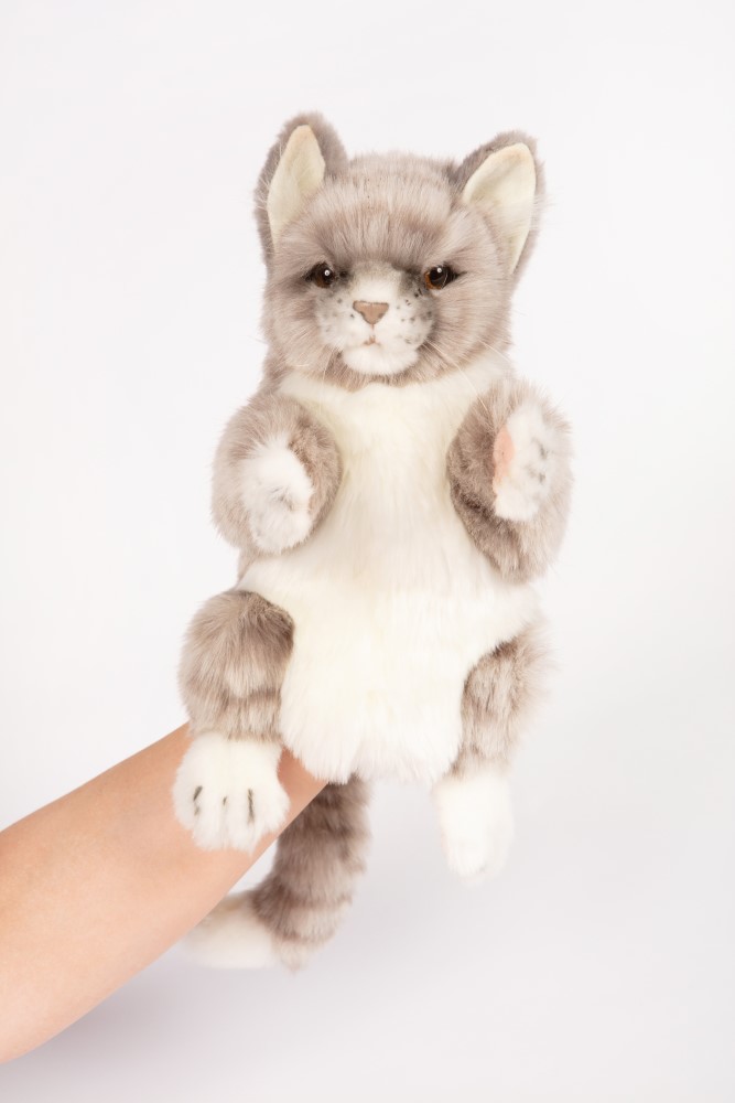 Cat Jacquard Puppet 30cm - Hamac Trading
