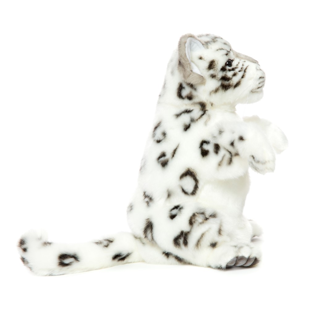 Snow Leopard Puppet 32cmH - Hamac Trading