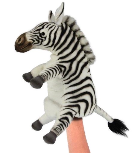 Zebra Puppet 29cmH - Hamac Trading