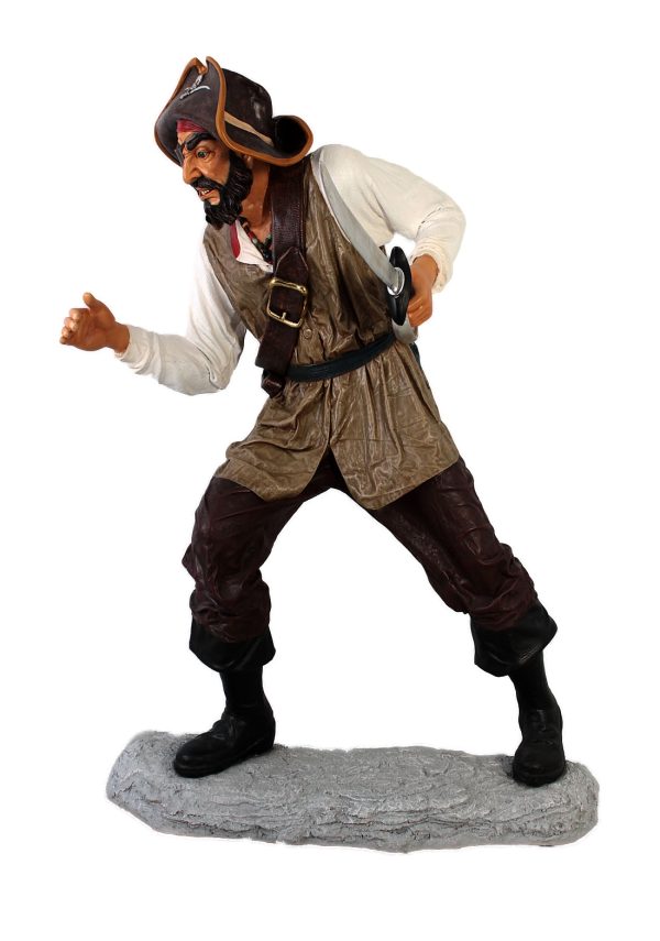 Life Size Fibreglass Resin Pirate Captain with Sword Model - Hamac ...