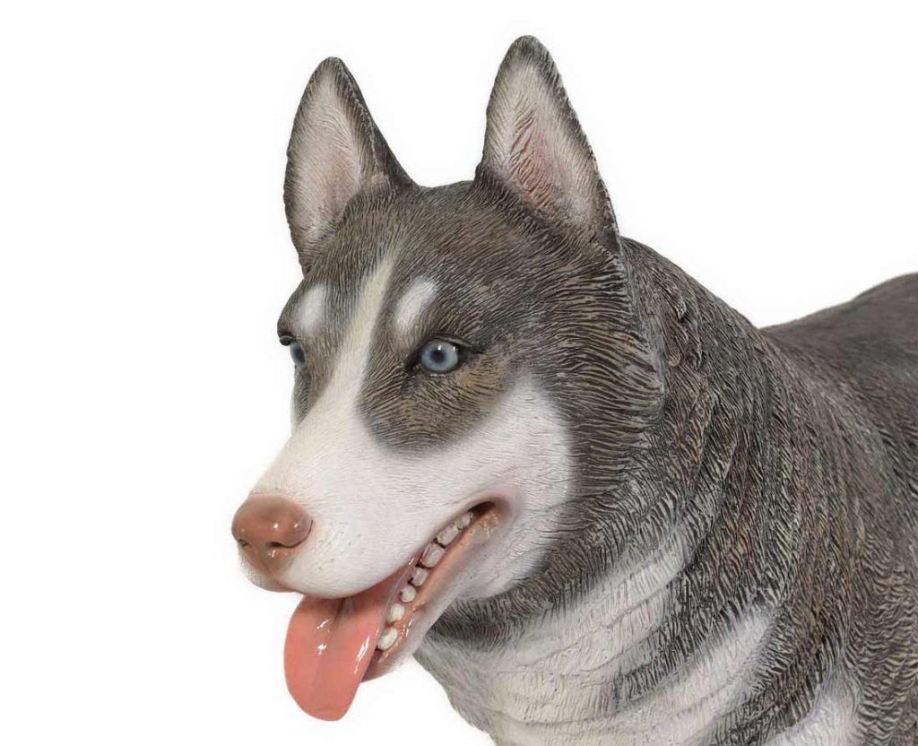 Life Size Fibreglass Resin Siberian Husky Model - Hamac Trading ...