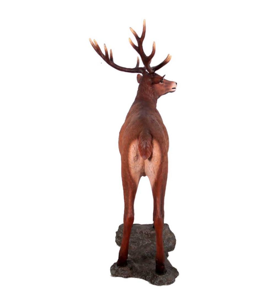 Life Size Fibreglass Resin Red Deer Stag on Base Model - Hamac Trading ...