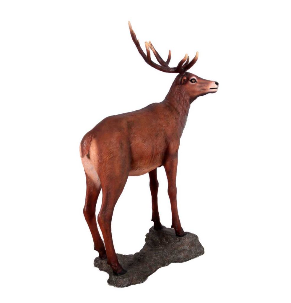 Life Size Fibreglass Resin Red Deer Stag on Base Model - Hamac Trading ...