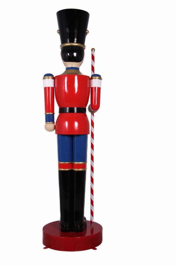 Large Toy Soldier & Baton (10Ft) | Classic Red/Blue Detailed Prop