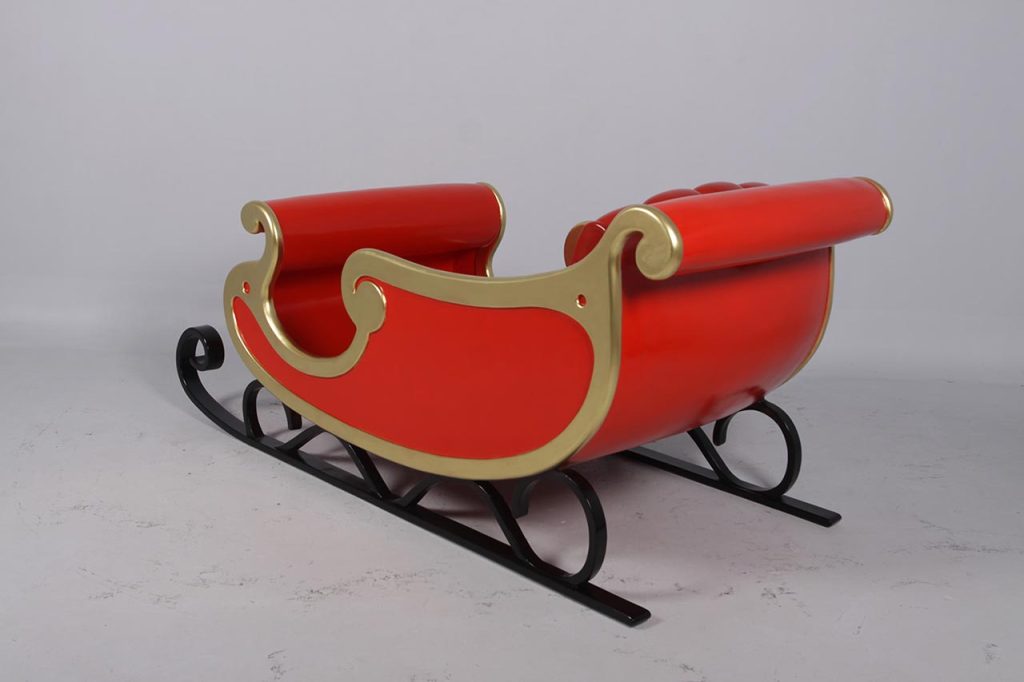 Santa Sleigh (Red) | Traditional Holiday Sleigh