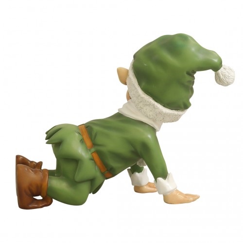 Santa Crawling Elf (Green) | Playful, Green Festive Helper