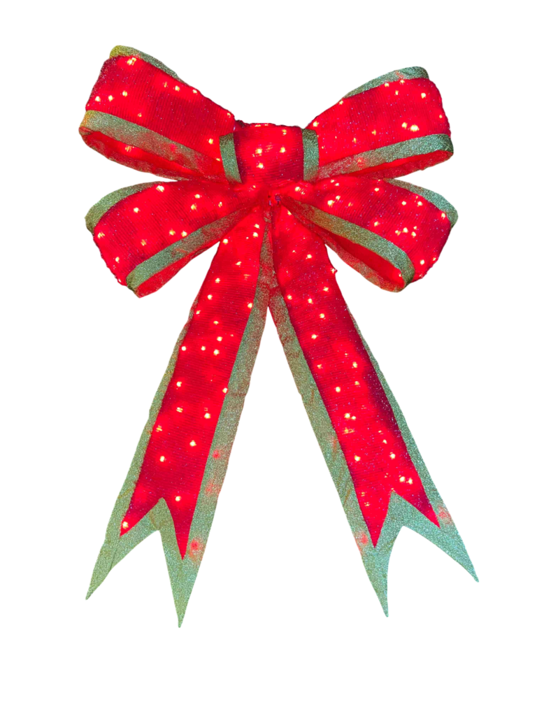 Red Bow LED's with Gold Trim 3m - Hamac Trading